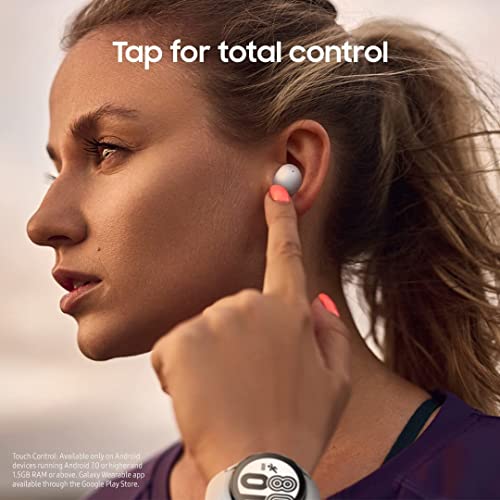 SAMSUNG Galaxy Buds 2, Bluetooth Earbuds, True Wireless, Noise Cancelling, Charging Case, Quality Sound, Water Resistant - (Renewed) (White)