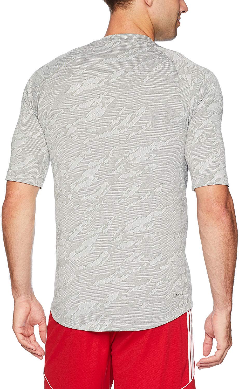 adidas Men's Training Camy Hype 3/4 sleeve Tee, Grey Three/ White, Small