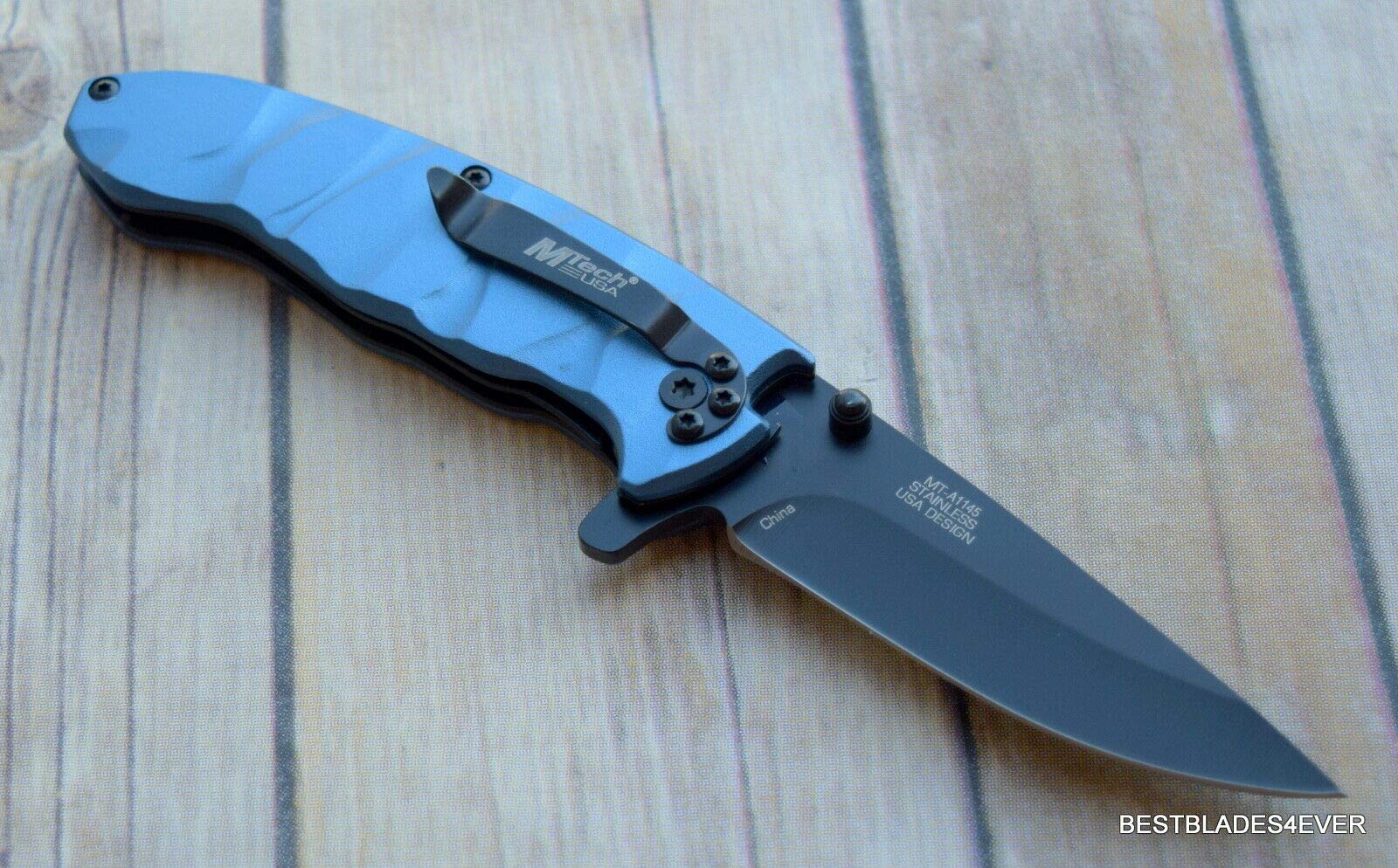 7 Inch Mtech Stainless Steel Open Folding Pocket Knife With Clip Outdoor Survival Hunting Knife for Camping by Survival Steel
