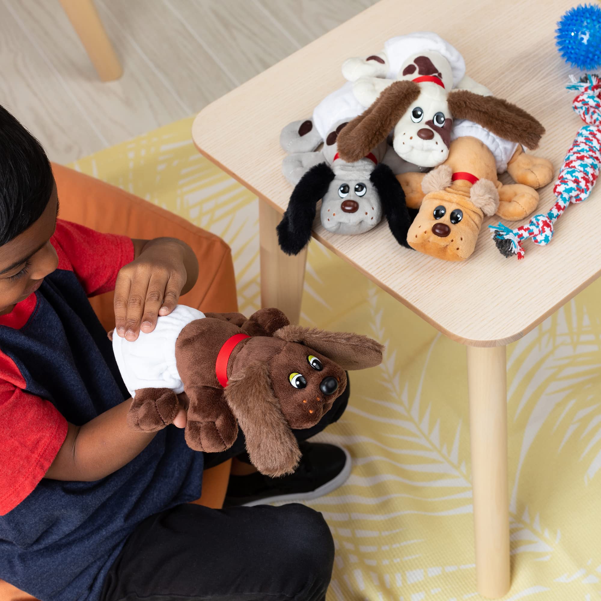 Pound Puppies Newborns Plush - Cream with Medium Brown Spots (Fuzzy Ears)