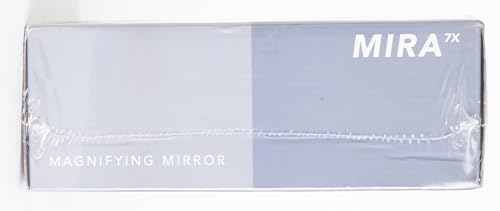 Fancii 7x LED Lighted Magnifying Makeup Mirror with Strong Suction - 6.5" wide, Natural Daylight, Cordless Portable Vanity Mirror with Lights (Square) - Mira 7