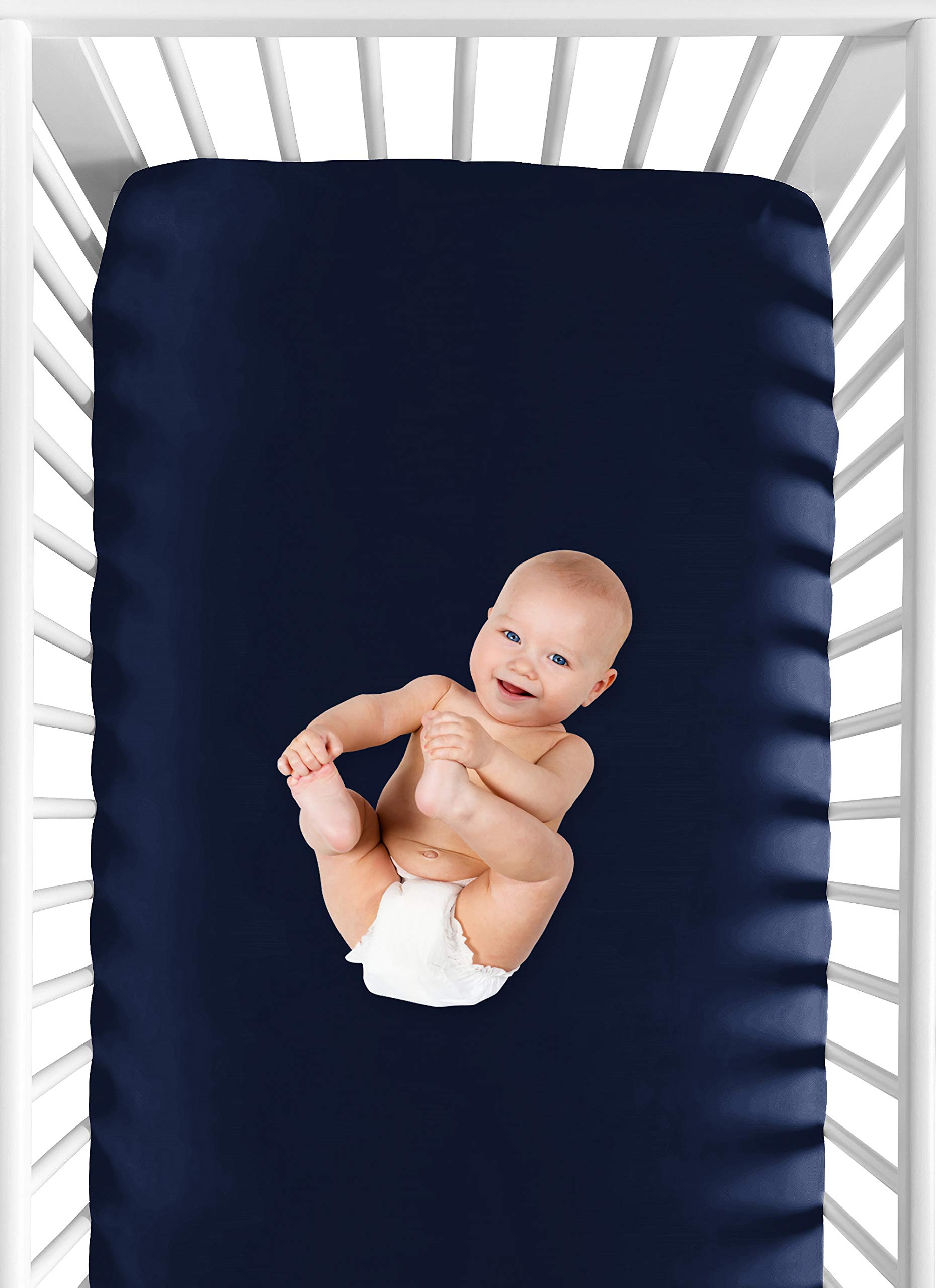 Fitted Crib Sheet for Anchors Away Baby/Toddler Bedding - Navy Blue