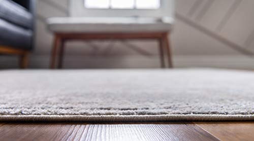 Unique Loom Portland Collection Area Rug - Central (5' 3" Round, Ivory/ Gray)