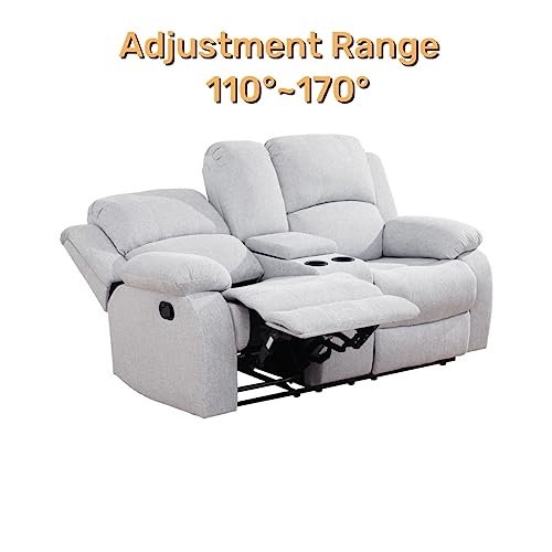 Caberryne Recliner Sofa Sets,Recliner Loveseat Sofa for Living Room Furniture Set,Microfiber Reclining Loveseat Couch,Wall Hugger Double Recliner for House/Office/Theater Seating(Loveseat Recliner)