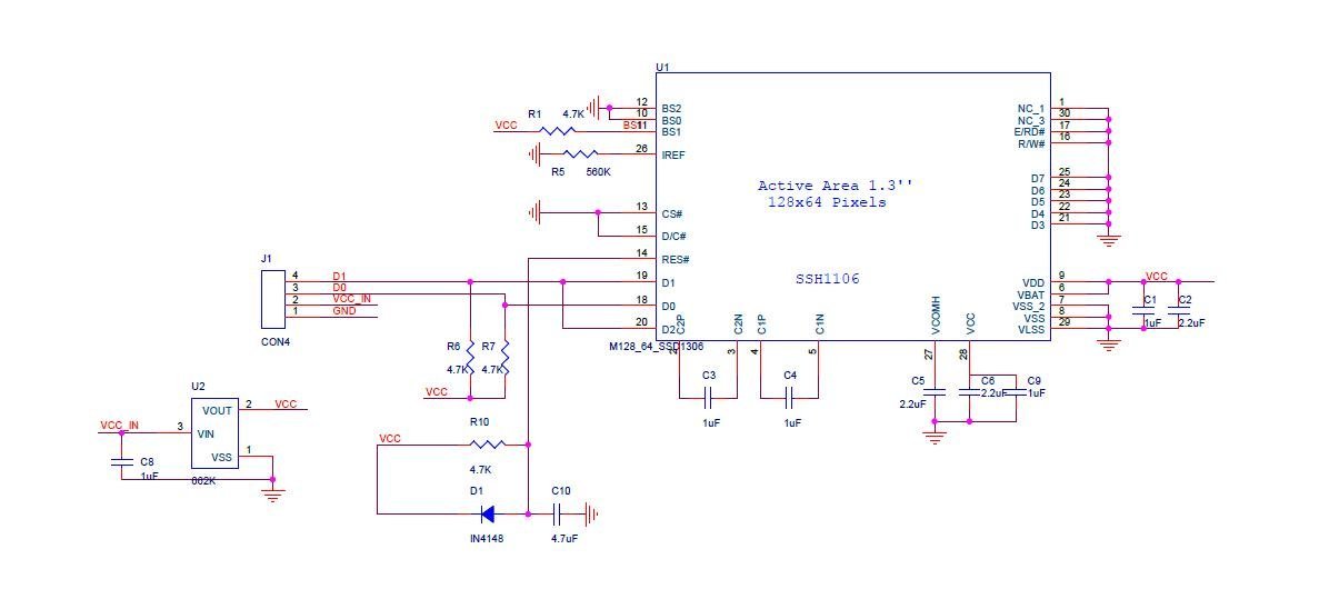 HiLetgo 1.3" IIC I2C Serial 128x64 SSH1106 SSD1306 OLED LCD Display LCD Module for Arduino AVR PIC STM32