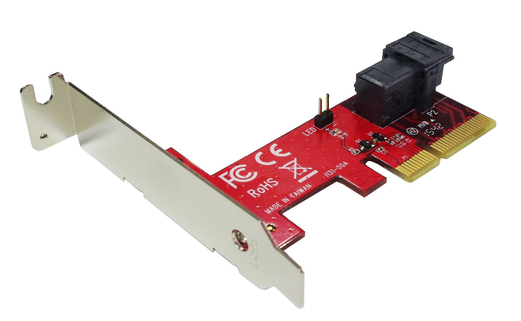 Ableconn PEXU2-131 PCI Express x4 to SFF-8643 Adapter Card for PCIe U.2 NVMe SSD - Support 2.5-inch U.2 NVMe SSD - U.2 SSD Adapter