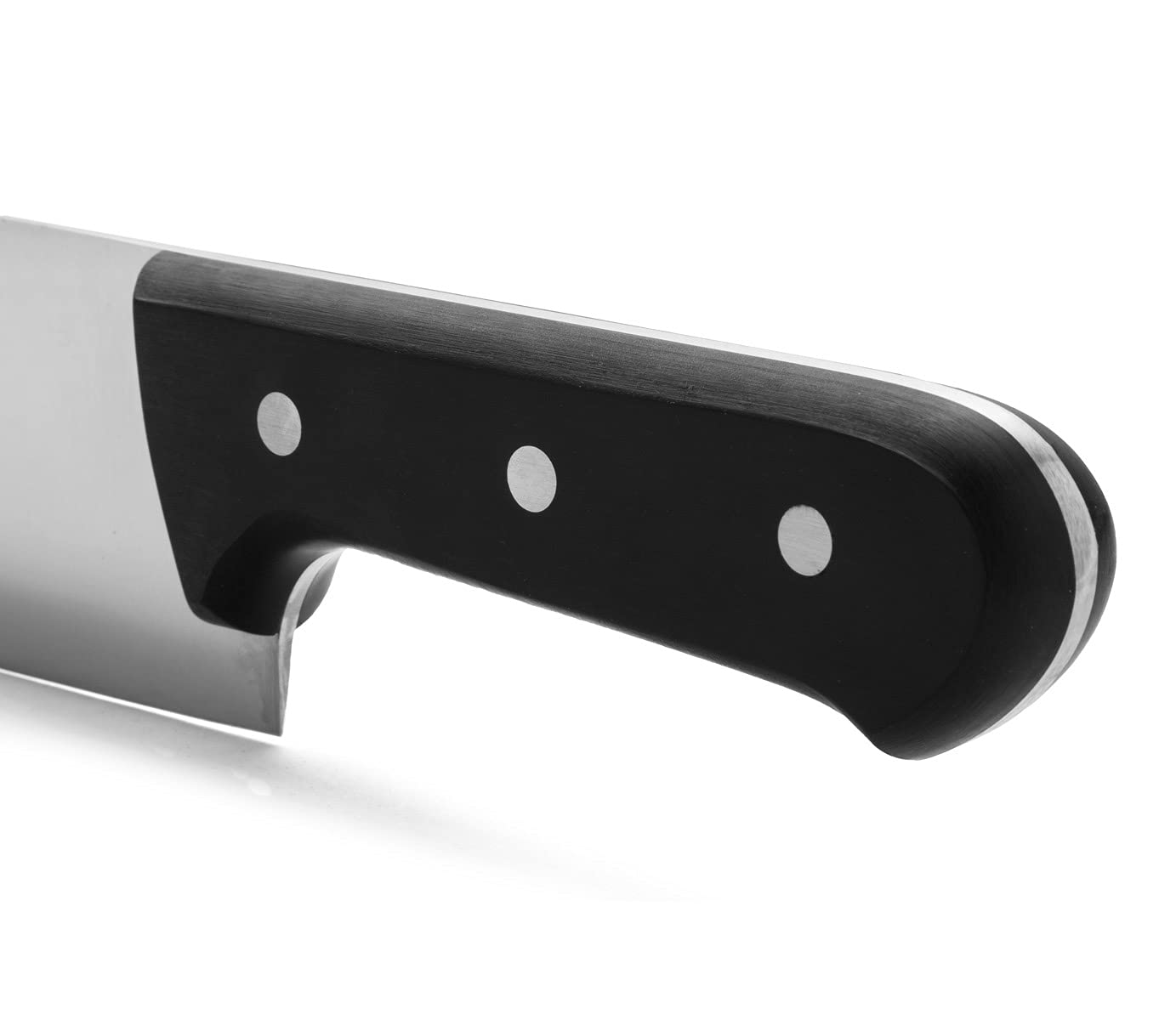 ARCOS Cheese Knife 16 Inch Nitrum Stainless Steel and 400 mm blade. 1150 gr. Ergonomic Polyoxymethylene POM Handle. Series Universal. Color Black