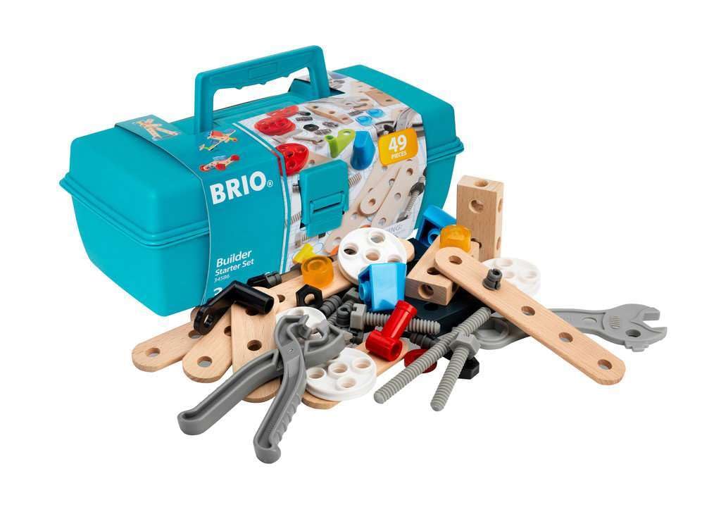 BRIO Builder 34586 - Comprehensive 49 Piece STEM Building Set | Enhanced with Wood and Plastic Pieces | Ideal Learning Toy for Kids Aged 3 and Up | FSC Certified