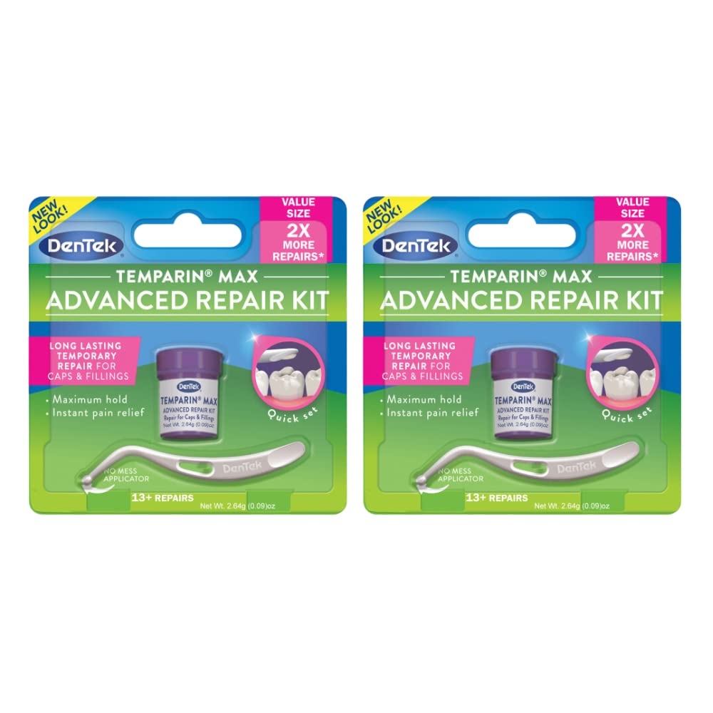 DenTek Temparin Max Caps and Filling Repair Kit 13+ Repairs 0.09 Ounce (Pack of 2)