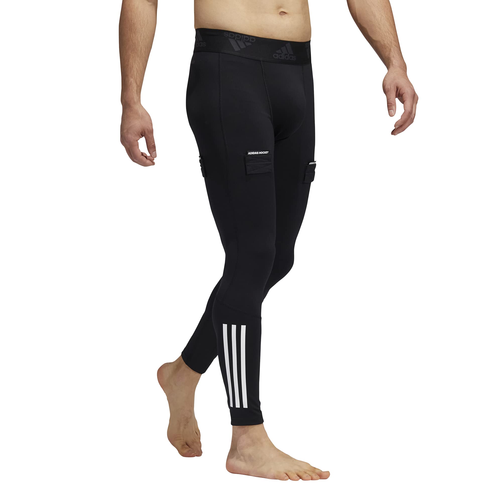 adidas Men's Hockey Baselayer Pants, Black, Medium