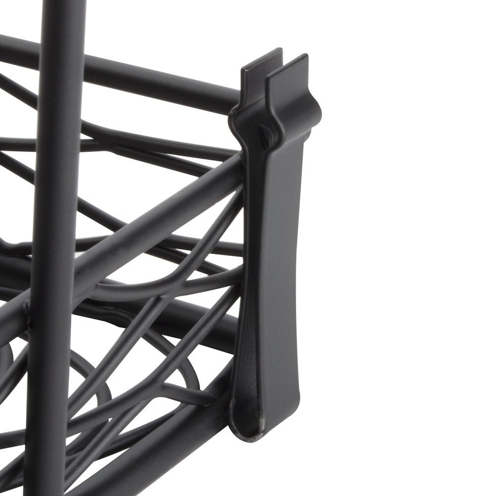 American Metalcraft SRBNB1 Semi-Round Wire Birdnest Condiment Rack Holder, Wrought Iron, Black