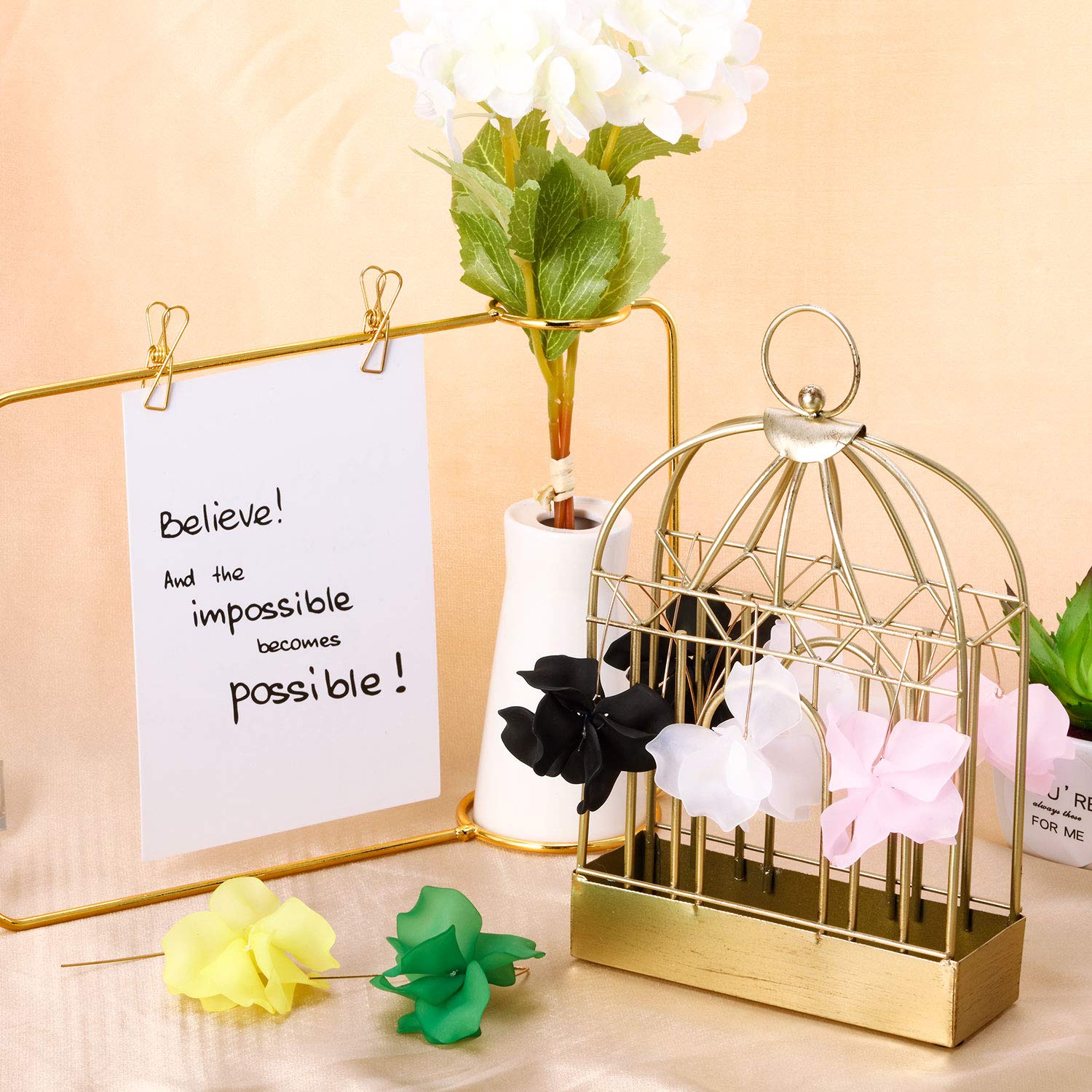 7 Pairs Flower Floral Earrings Flower Hoop Drop Earrings Acrylic Dangle Earrings for Women