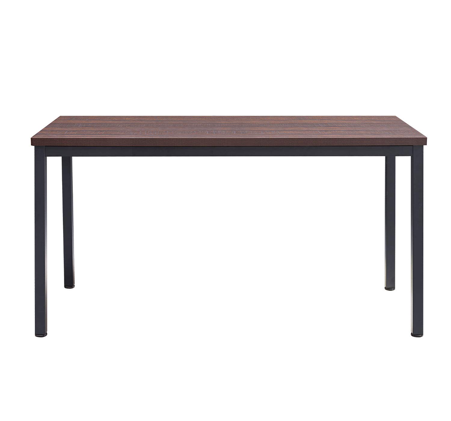 Amoak 47” Simple Computer Desk, PC Laptop Study Table for Home Office, Industrial Style Writing Study Table for Living or Dining Room,0.7in (1.8cm Thickened Desktop, Espresso