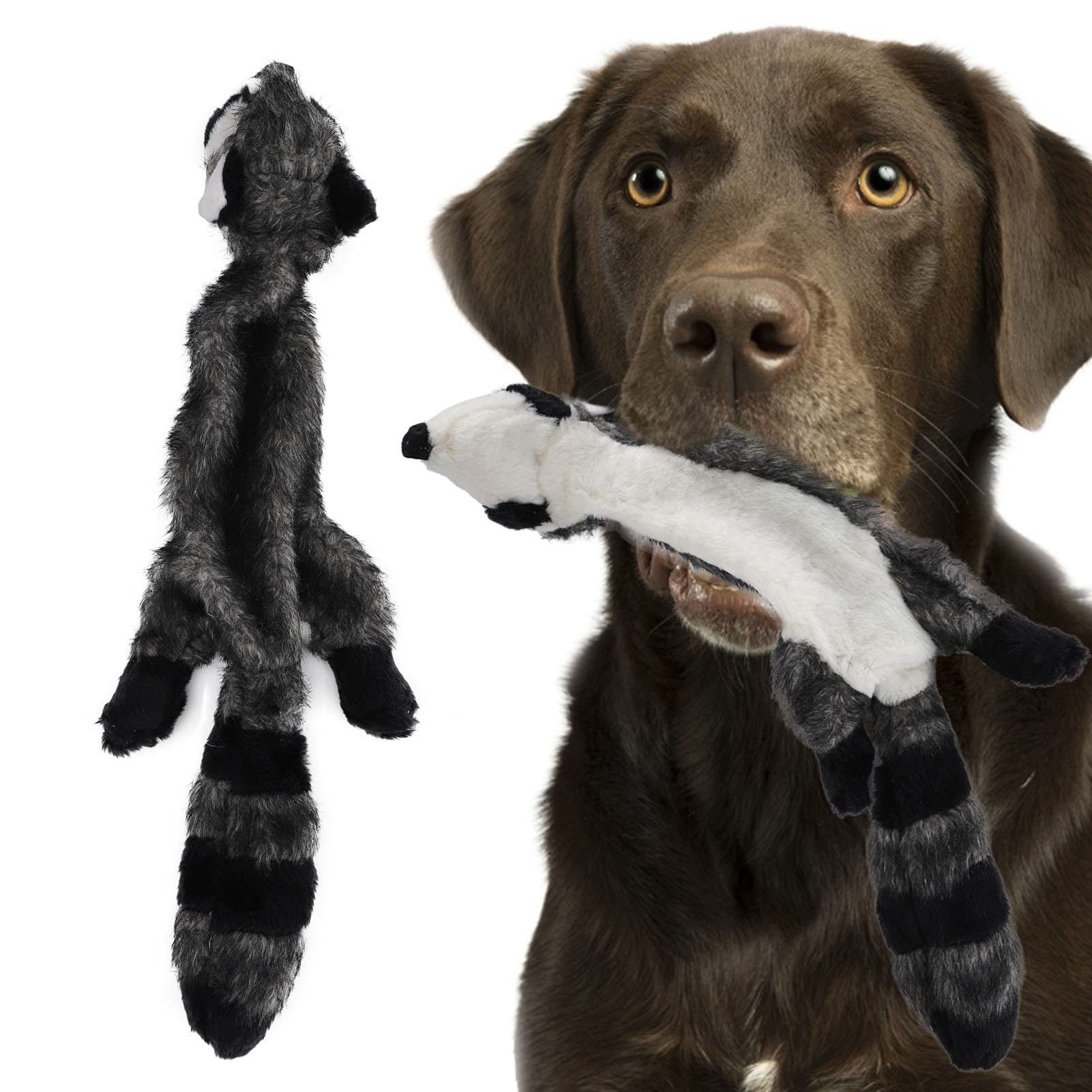 Qyebavge Stuffing-Free Plush Fox Dog Toy - Durable Squeaky Puppy Teething Chew for Dental Health