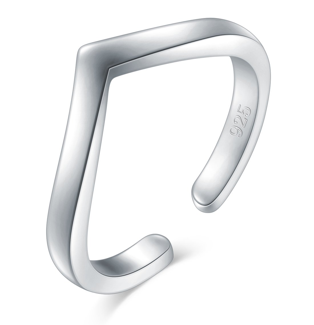 925 Sterling Silver Toe Ring, BoRuo Wave Hawaiian Adjustable Band Ring, Benefiting The American Red Cross