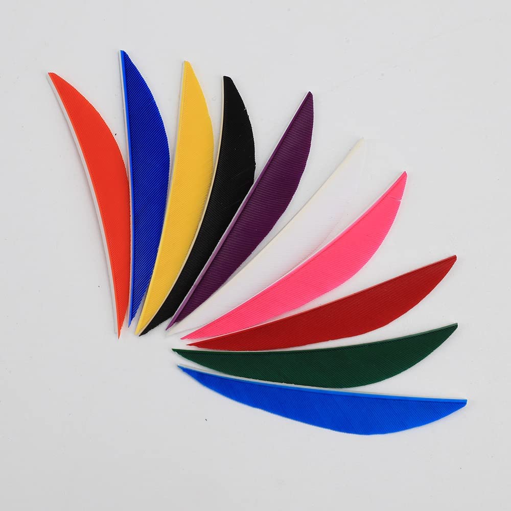 ACCMOS 50pcs 3inch Real Arrow Feather Archery Bow DIY Arrow Shaft Use Paste Feather Turkey Feather Arrow Leaf Bow and Arrow Accessories