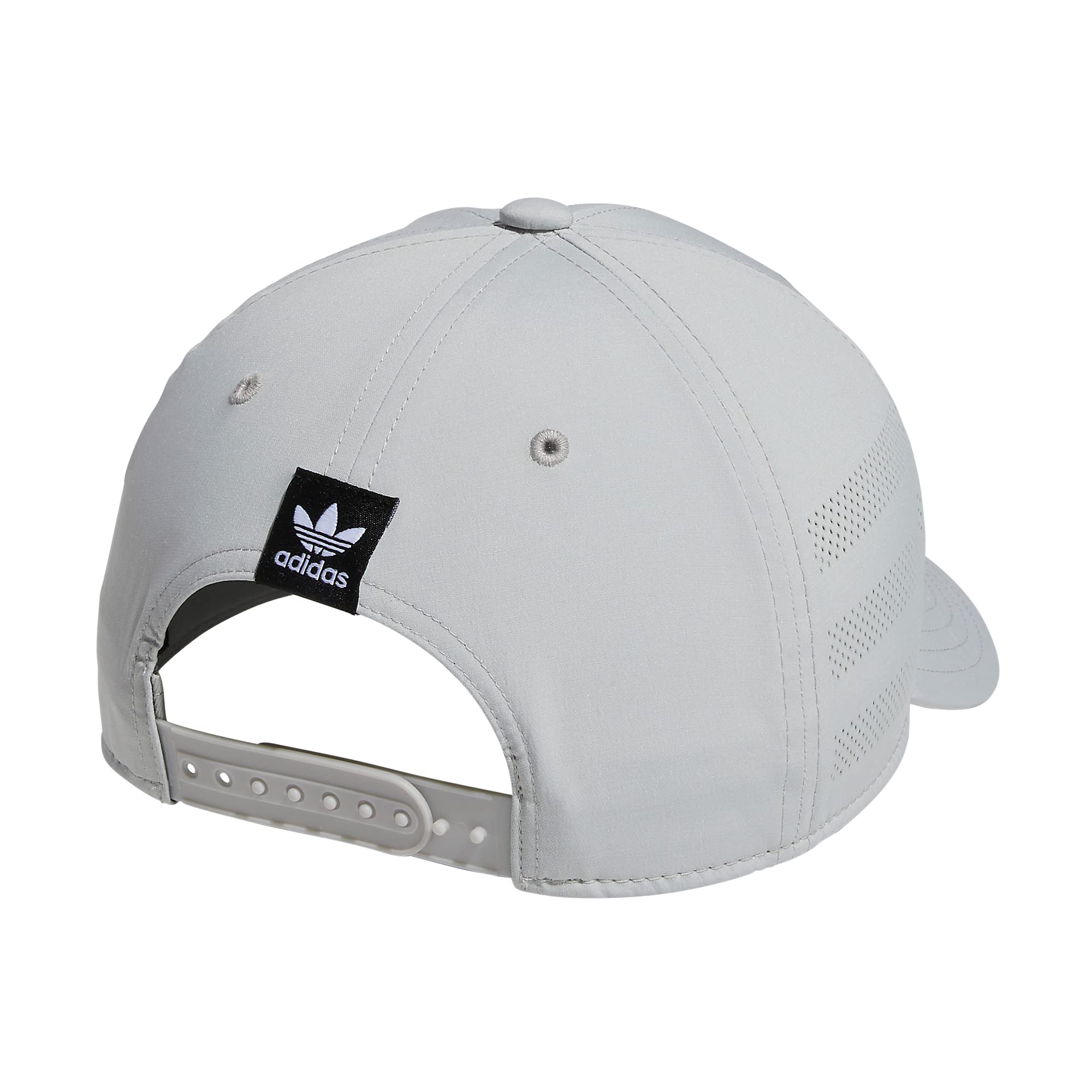 adidas Originals Men's Beacon Structured Precurve Snapback Cap, Stone Grey/Black, One Size