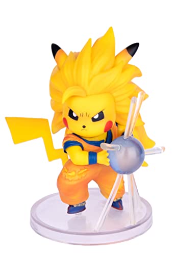 LESESOBE Goku Figure Statues Figurine DBZ Super Saiyan ssj3 Collection Birthday Gifts PVC 4 Inch