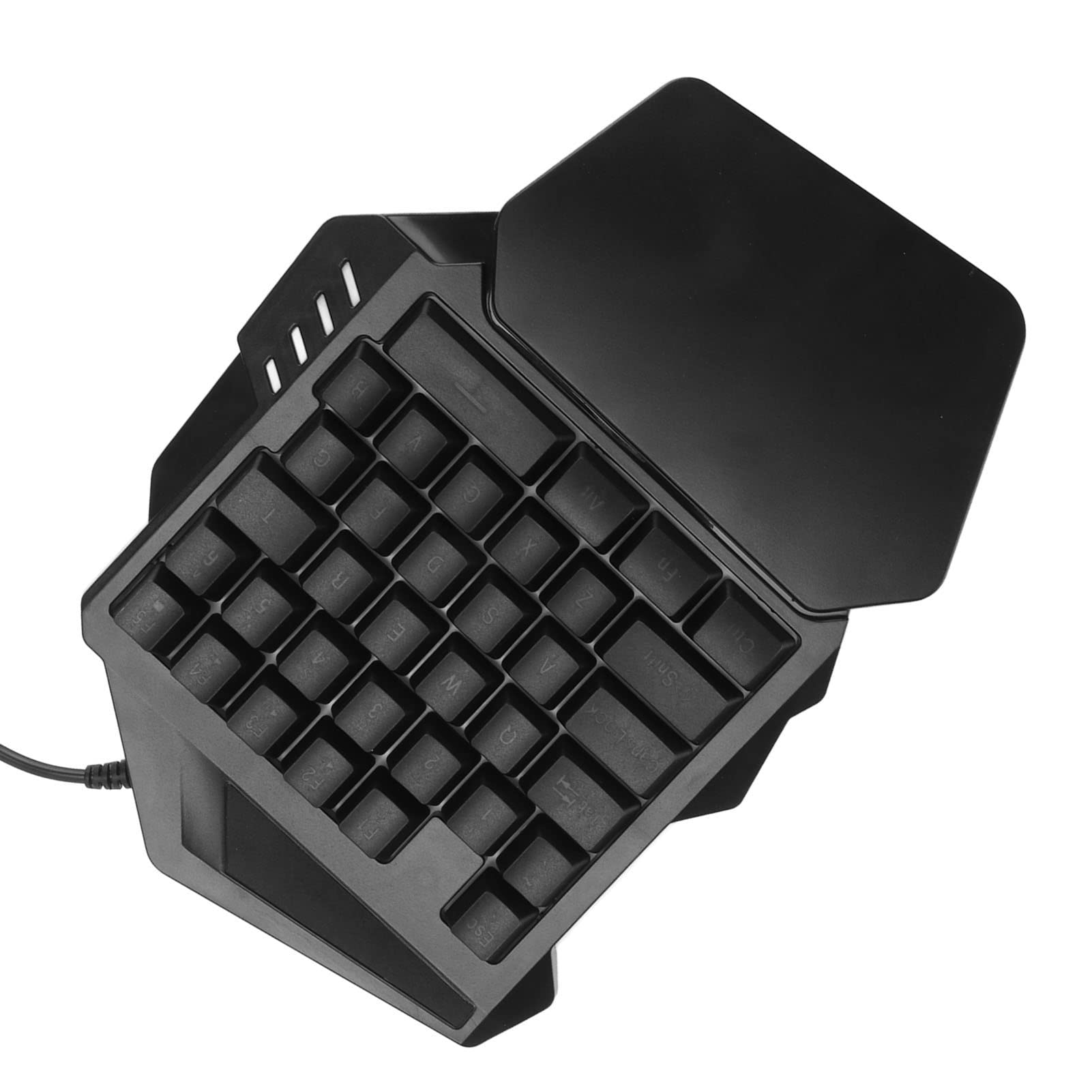 Acogedor One Handed Macro Mechanical Keyboard, 35 Keys Portable Mini Gaming Keyboard with RGB Backlight, 5 Multimedia Keys for Playing Games