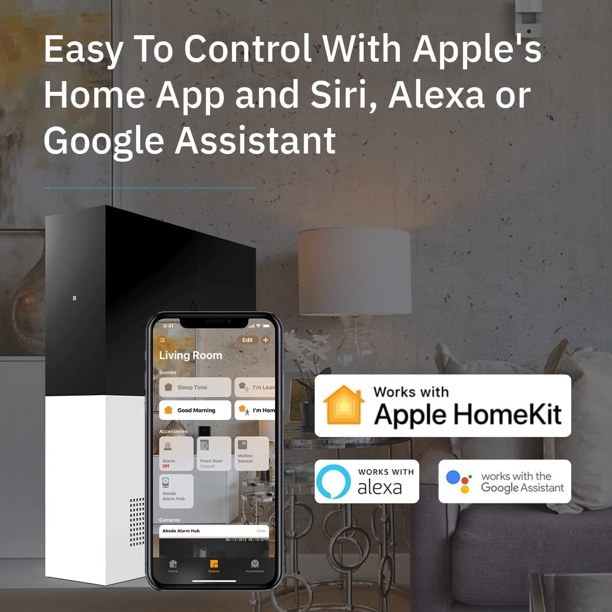 Abode Security System Hub β Easy DIY Installation - Optional Professional Monitoring - Works with HomeKit, Alexa & Google Home