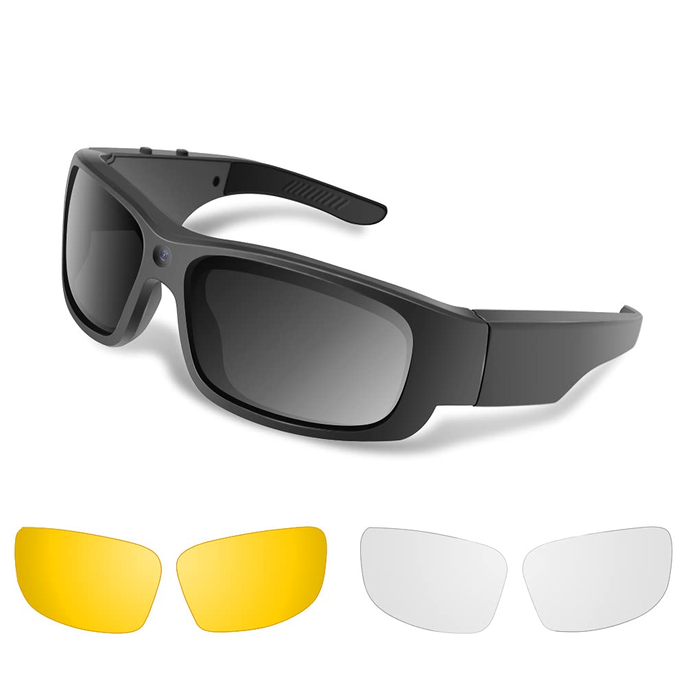 TOUGHSTY 16GB 1080P HD Recording Sunglasses Video Action Camera Eyewear Camcorder for Outdoor Recreation