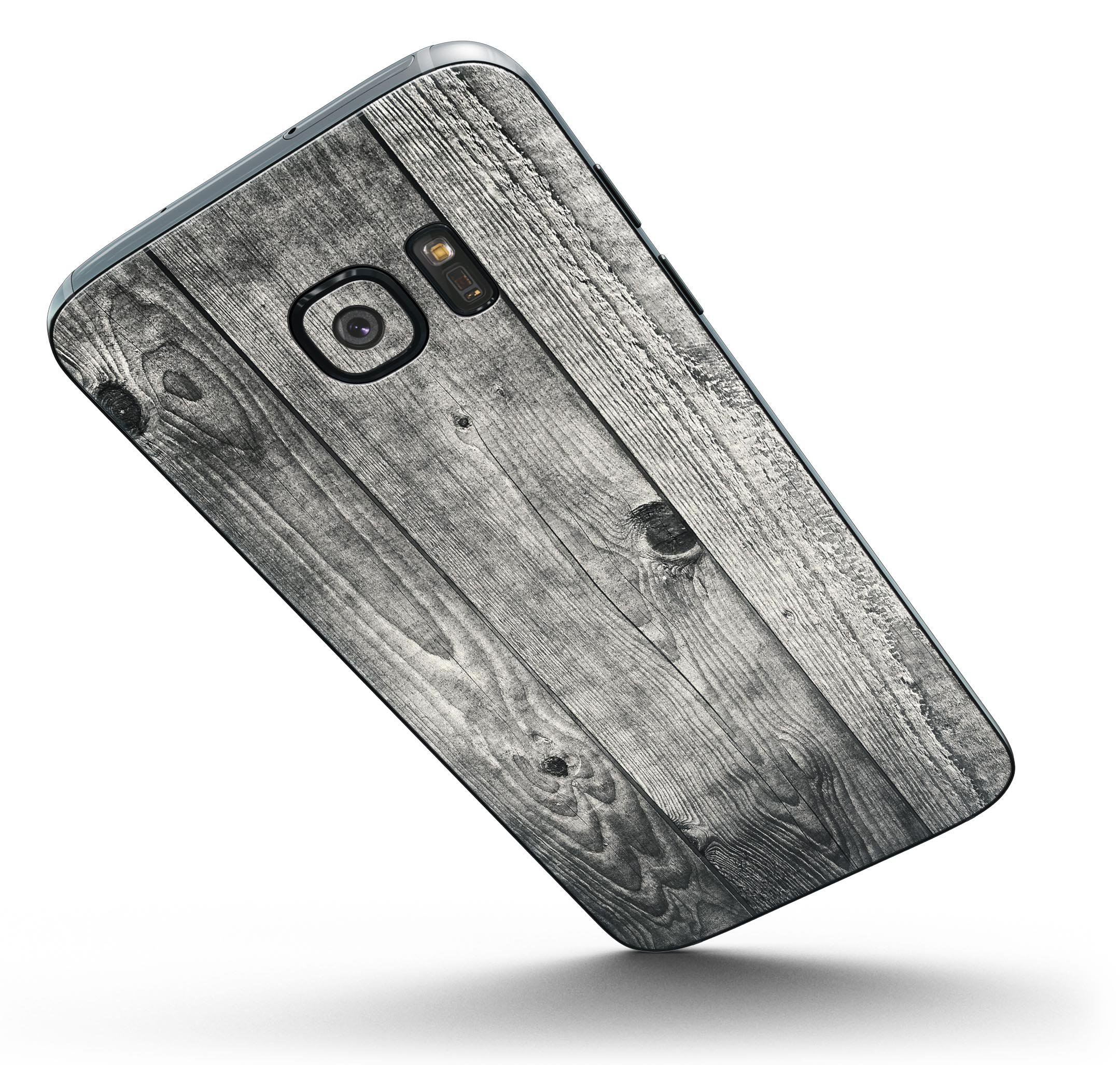 Design Skinz Design Skinz Dark Washed Wood Planks Full-Body Wrap Decal Skin-Kit for The Galaxy S9 Plus