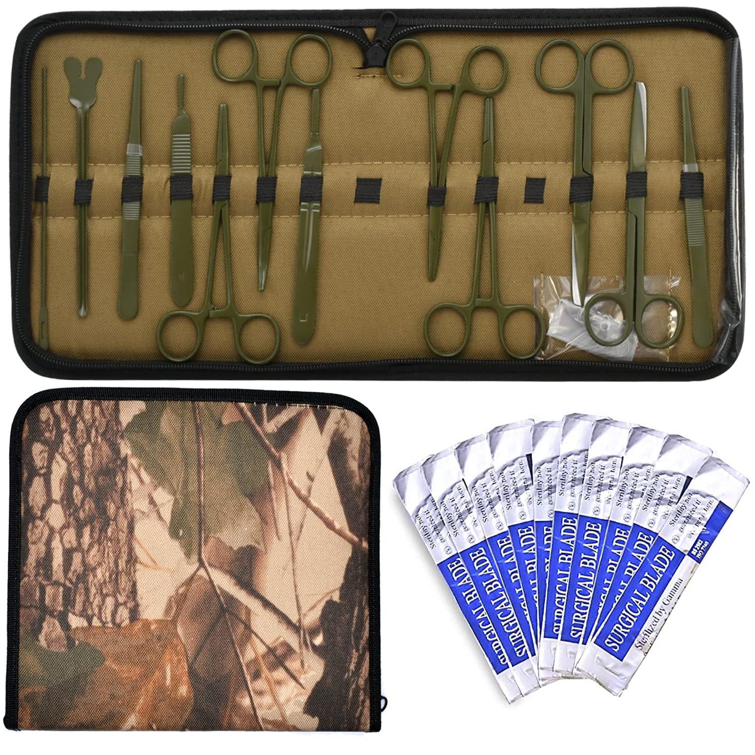 MuskalMed Advanced Dissection Kit - 24 Pieces Total. High Grade Stainless Steel Instruments Perfect for Anatomy, Biology, Botany, Veterinary and Medical Students 11 Bonus Scalpel MLT-03