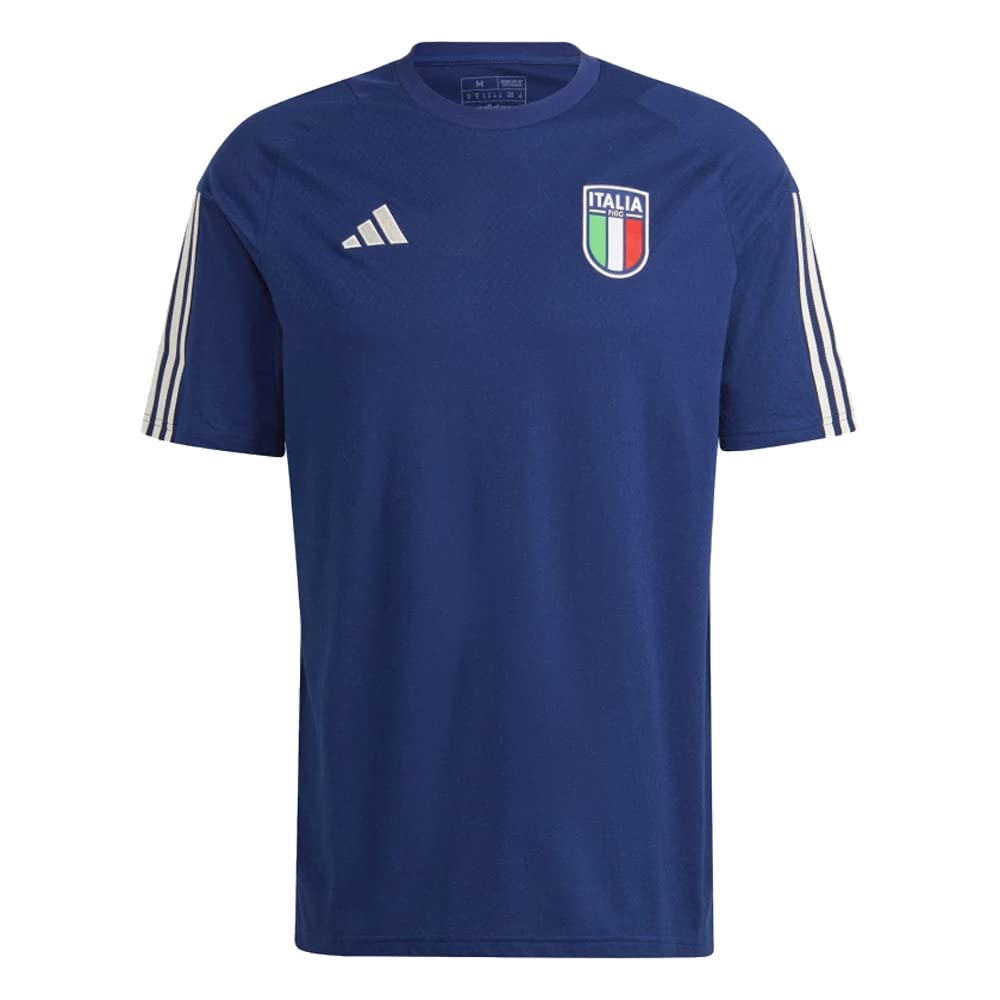 adidas Italy Tiro 23 Cotton T-Shirt (as1, Alpha, x_l, Regular, Regular) Dark Blue