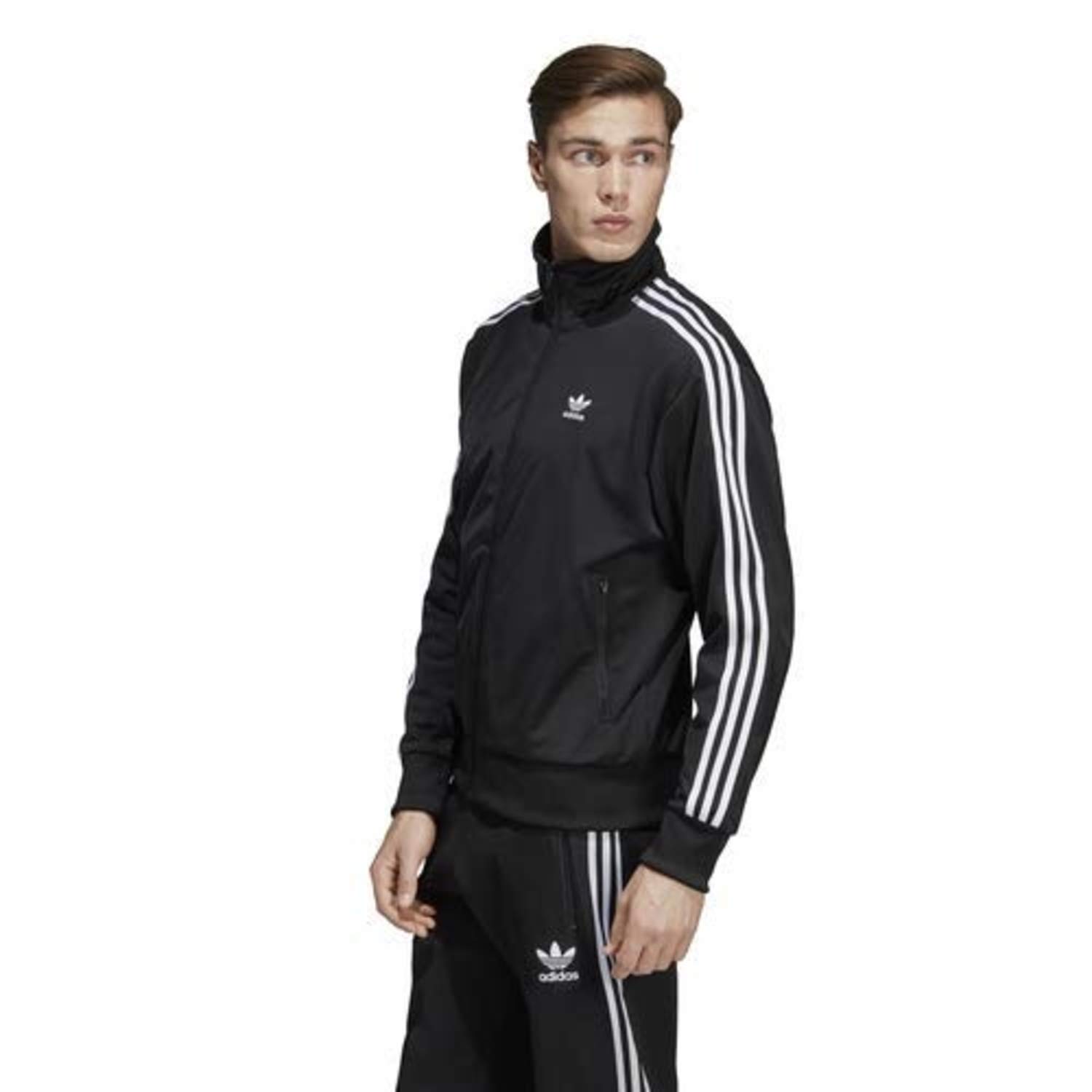 adidas Originals Men's Firebird Track Top, Black, M