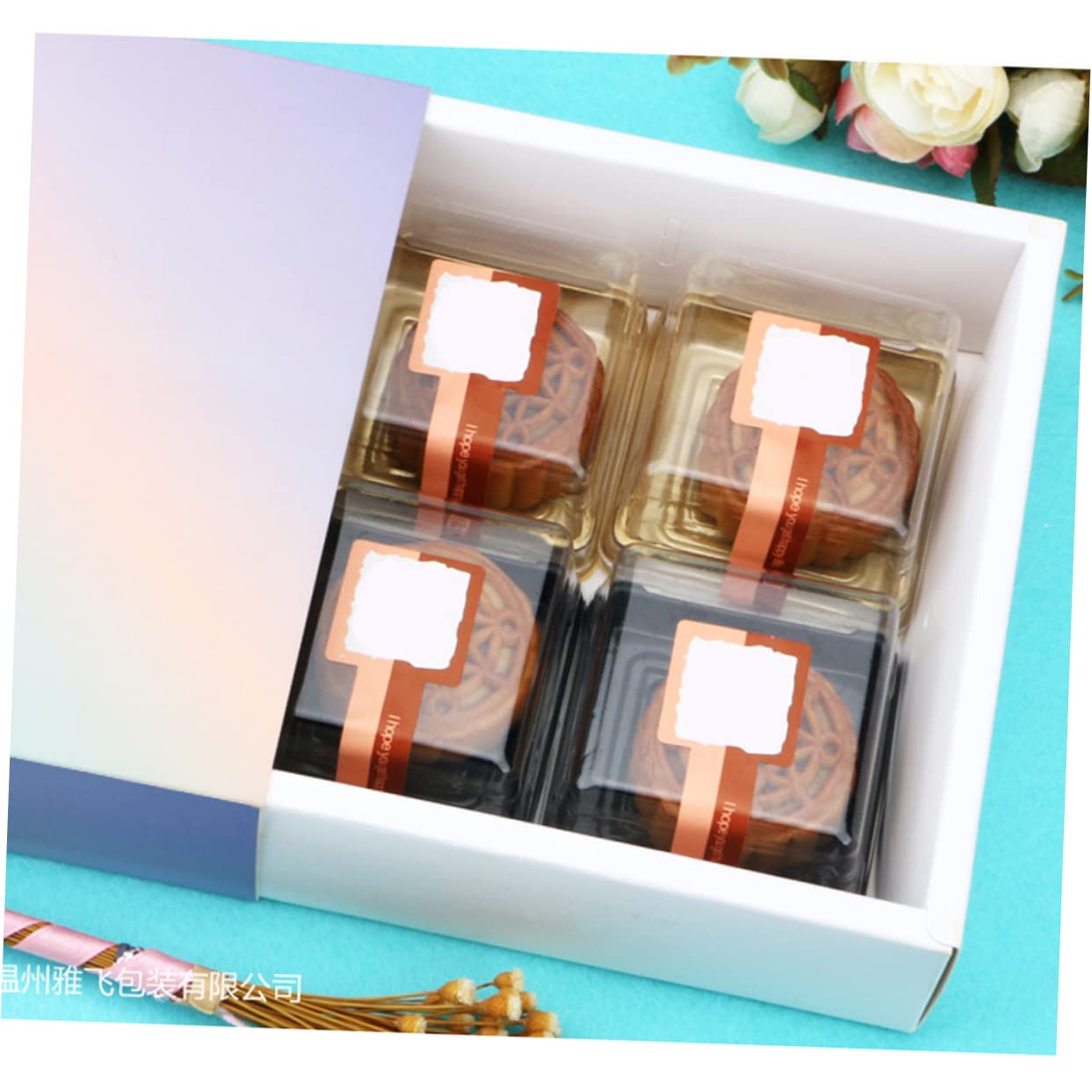 Abaodam 50 Pcs Boxes Cake Containers Disposable Containers Mini Cupcake Container Niang Tray Box
