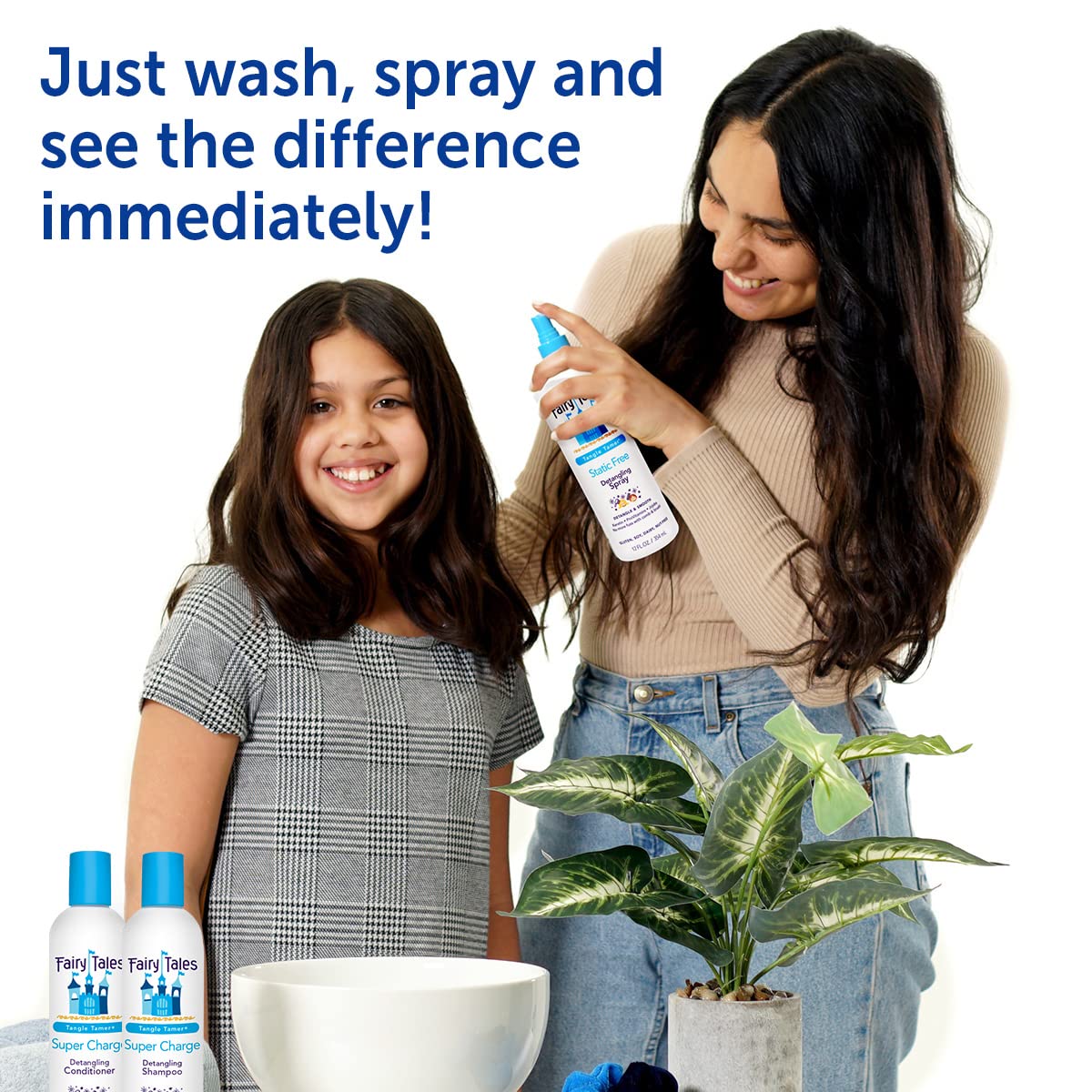 Fairy Tales Tangle Tamer Super Charge Detangling Shampoo for Kids - Paraben Free, Sulfate Free, Gluten Free, Nut Free - 32 oz
