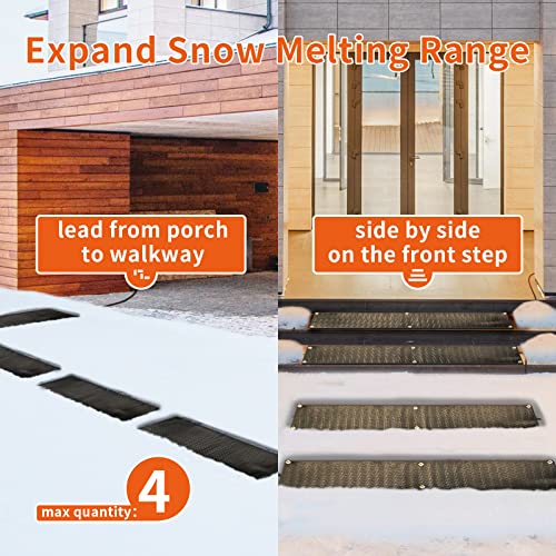 AUTOMATTERS Snow Melting Mats, Anti-Slipping Heated Outdoor Mat, Elderly Friendly Heating Sidewalk Mat, for Front Step, Concrete Walkway and North-Facing Sidewalk, 20inch*60inch