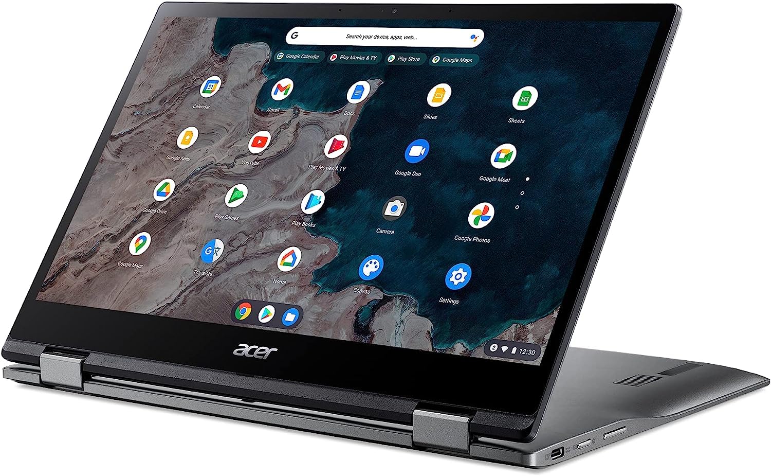 acer Convertible 2-in-1 CP513 Chromebook Enterprise 13.3inch Frameless FHD IPS Touchscreen Qualcomm 8-Core Processor 8GB DDR4 Ram 128GB SSD Webcam Chrome OS