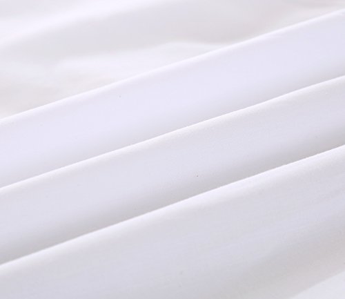 Colourful Snail 100-Percent Cotton Duvet Cover Set, Hidden Zipper Closure, Ultra Soft, Easy Care and Durable, Simple Bedding Style, Twin, White