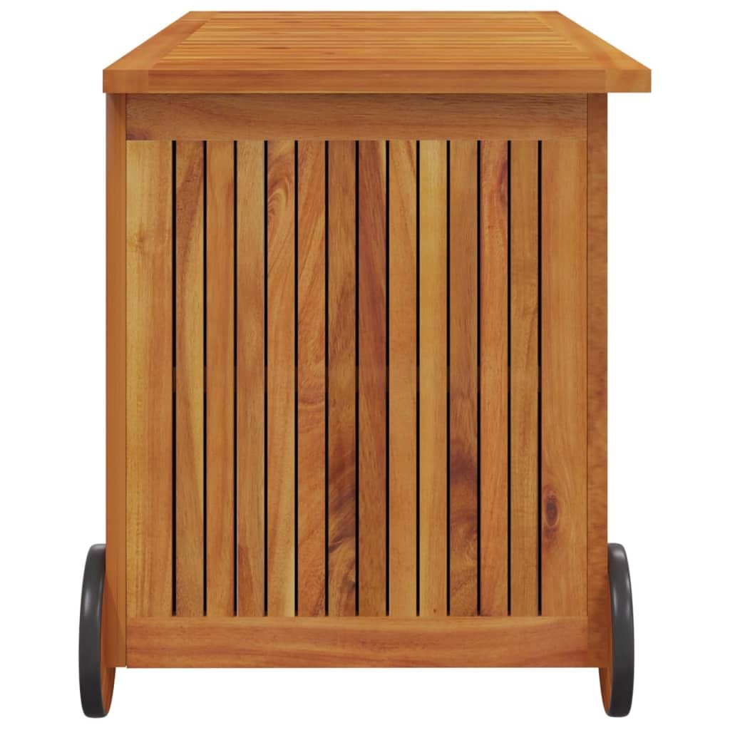 vidaXL Outdoor Storage Box, Deck Box with Lid, Patio Cabinet, Storage Chest for Outdoor Cushions Throw Pillows Garden Tools, Retro, Solid Wood Acacia