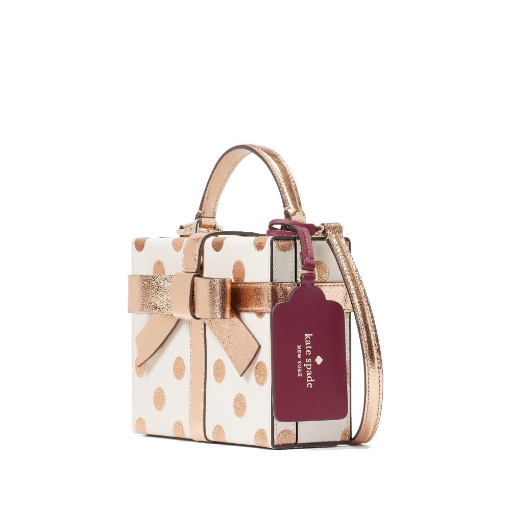 Kate spade new york Wrapping Party Gift Box Crossbody (Parchment Gold)