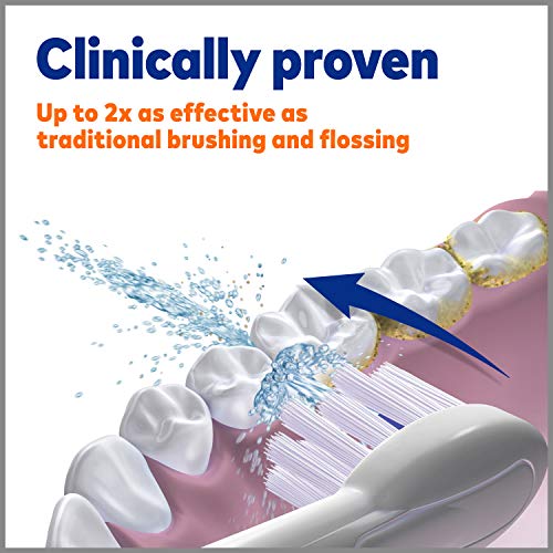 Waterpik Sonic-Fusion Professional Flossing, Electric Toothbrush & Water Flosser Combo in One, SF-02, White