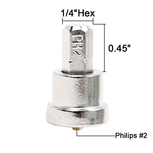 AUTOTOOLHOME 10pcs Drywall Screw Bits Setter PH2 Magnetic Extension Drill Bit Holder for Plasterboard