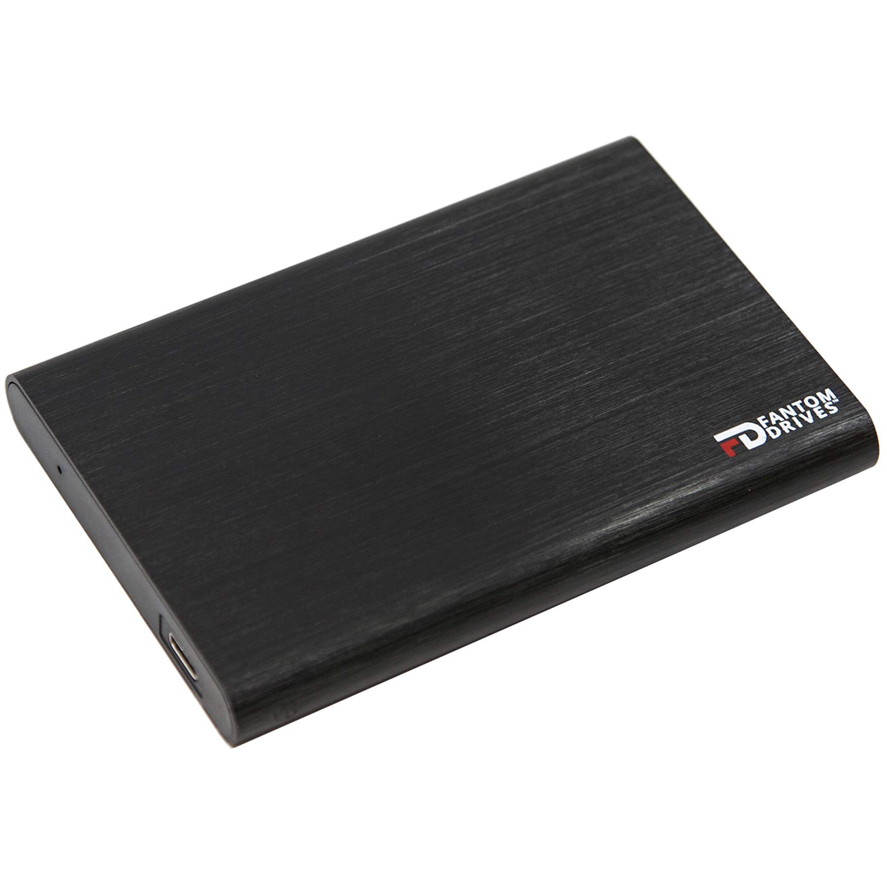 Fantom Drives FD 2TB Portable Hard Drive - USB 3.2 Gen 2 Type-C - 10Gbps - Aluminum - Black - Compatible with Mac/PC/PS4/Xbox (GF3BMC2000U)