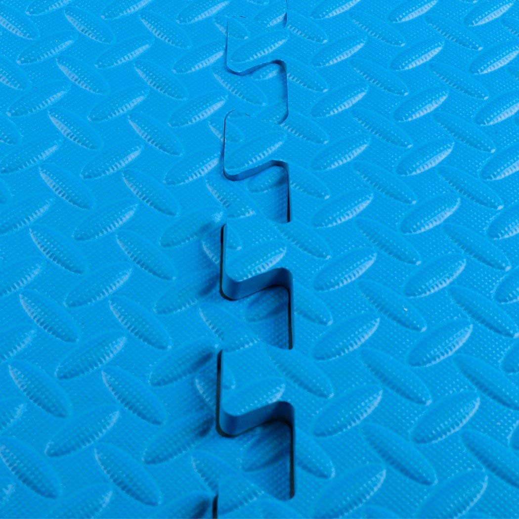 9HORN Exercise Mat/Protective Flooring Mats with EVA Foam Interlocking Tiles and Edge Pieces Suitable for Gym Equipment, Yoga, Surface Protection