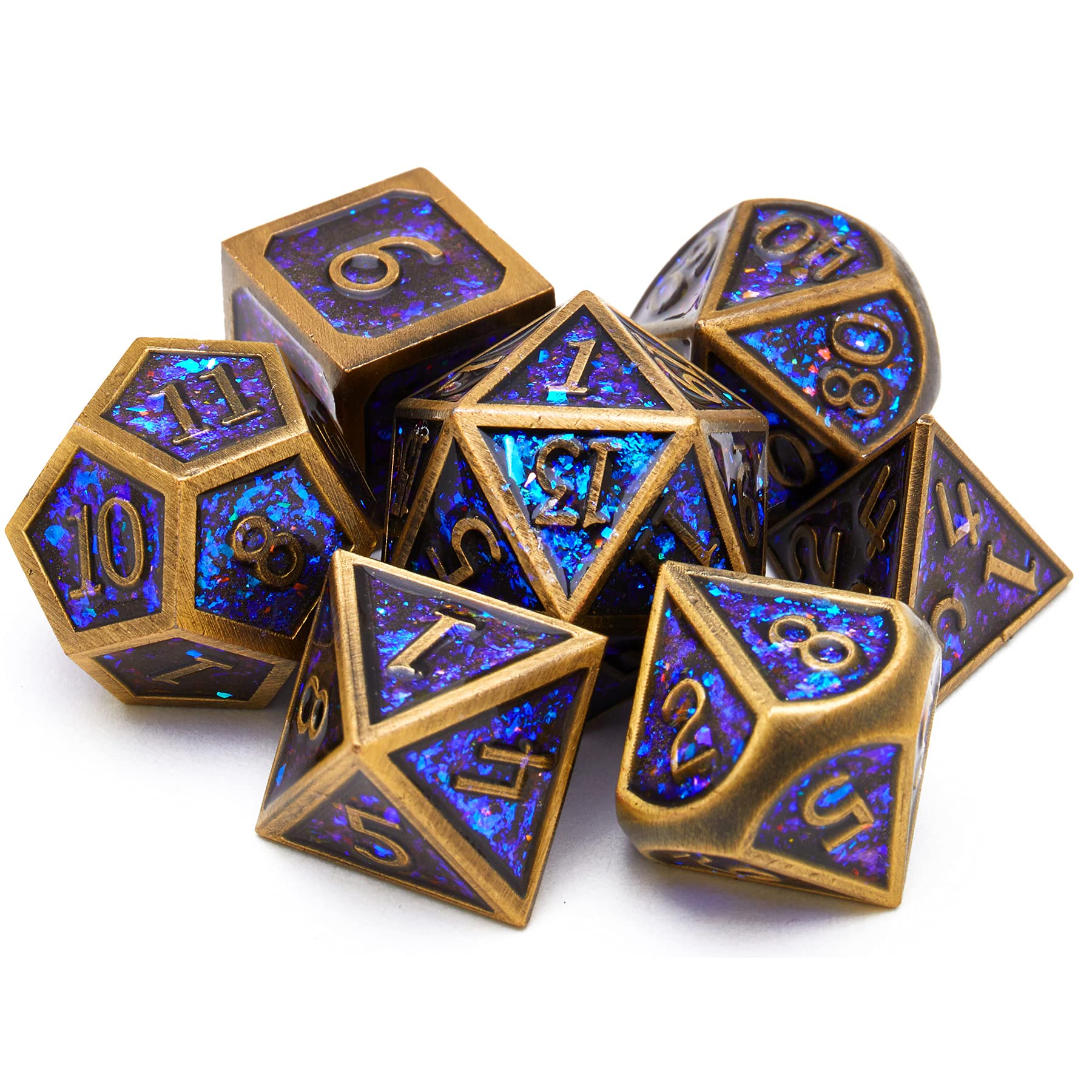 Dungeons and Dragons dice Set DND, 7-Piece polyhedral D&D Resin dice Set, Suitable for Role-Playing dice Game Dungeons and Dragons RPG Pathfinder DND dice Set