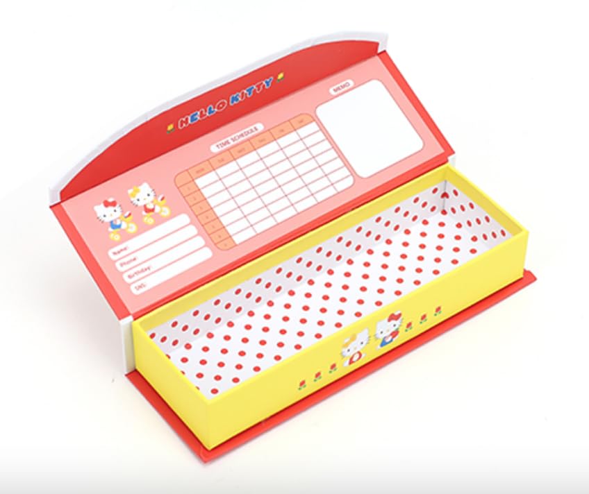 Bandal & Neoul KITTY's Red & Blue Stationery Storage Box (Kitty red)