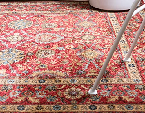 Rugs.com Chelsea Collection Rug β 5' x 8' Red Medium Rug Perfect for Bedrooms, Dining Rooms, Living Rooms