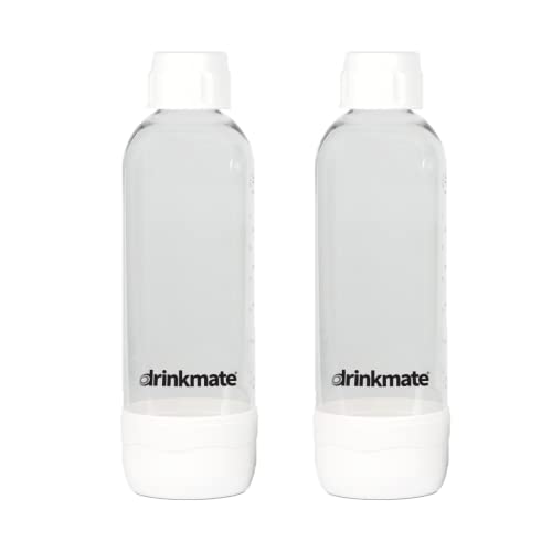 DrinkMate Carbonation Bottles (2 Pack) (1L, White)
