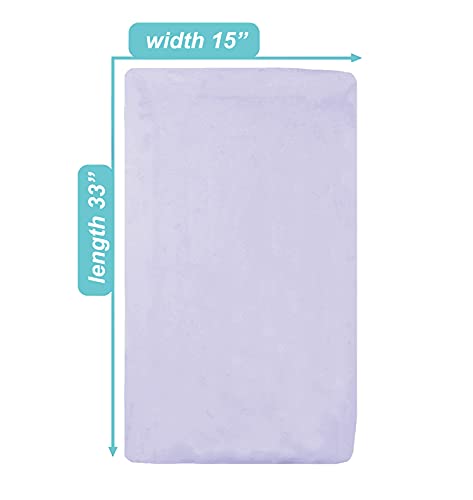 TL Care 15" x 33" Fitted Bassinet Sheet, 100% Natural Cotton Supreme Jersey Knit, Lavender, Soft Breathable, for Boys and Girls
