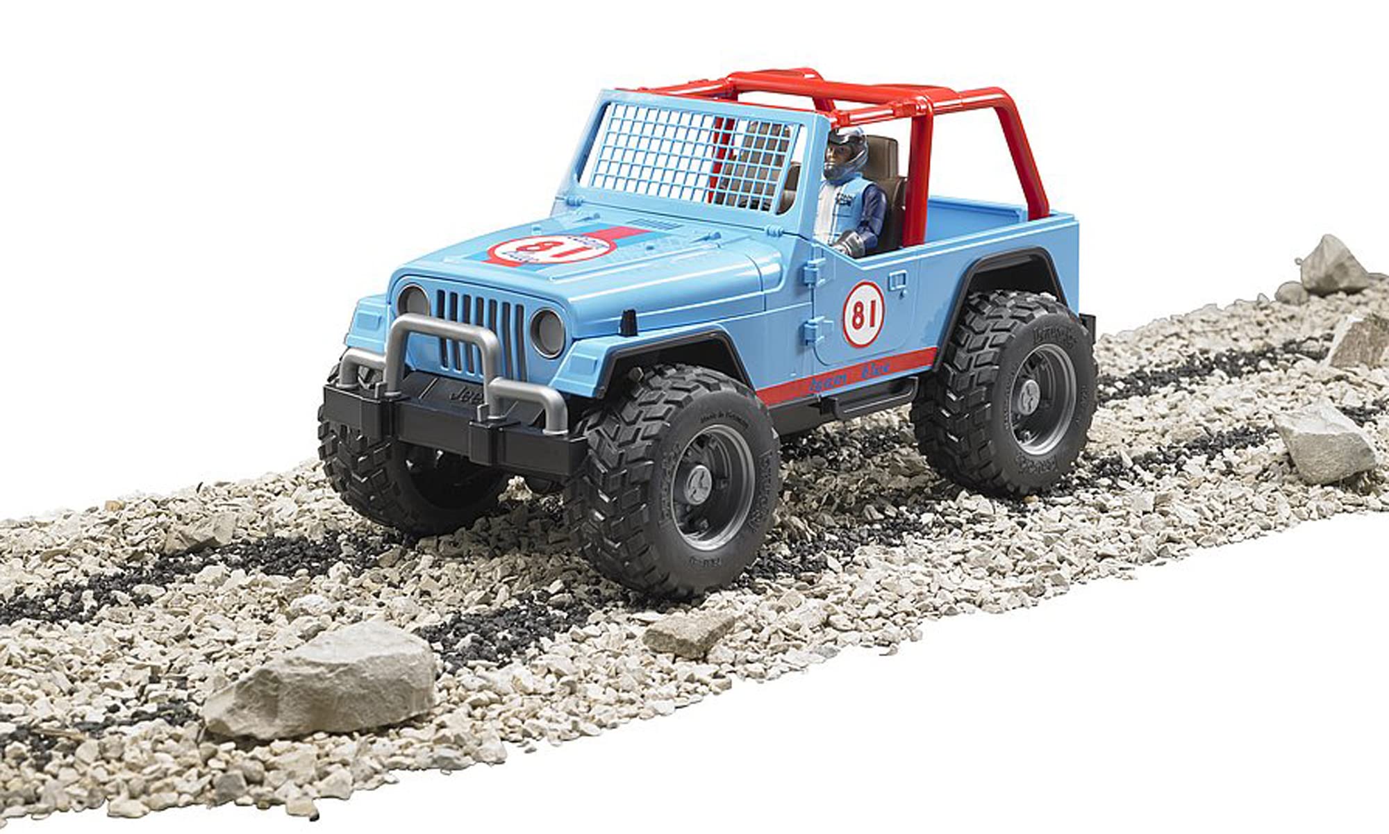 Bruder Jeep Cross Country Racer Vehicle with Driver Blue