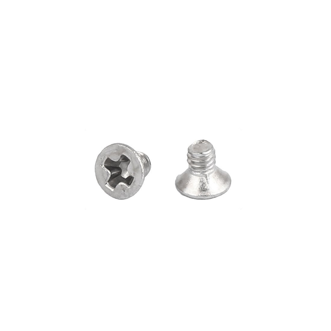 uxcell a16051600ux0412 M2x3mm 316 Stainless Steel Flat Head Phillips Machine Screws Silver Tone Pack of 80