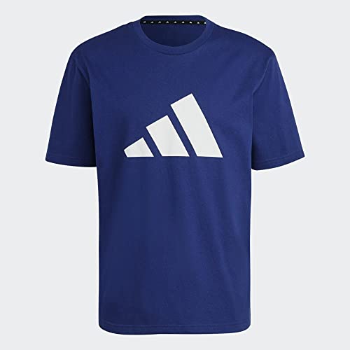 adidas Men's Sportswear Future Icons Three Bar Tee, Victory Blue, XX-Large