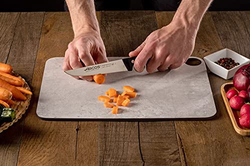Arcos Kitchen Knife 6 Inch Nitrum Stainless Steel and 150 mm blade. Professional Utilty Knife. Ergonomic Polyoxymethylene POM Handle. Series Universal. Color Black