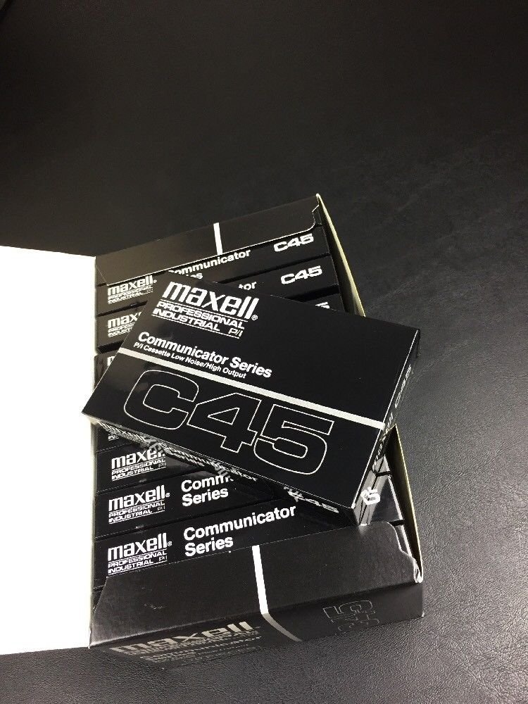 Pack of 16 Maxell Professional Industrial P/I Communicator Series Low Noise High Output Cassettes